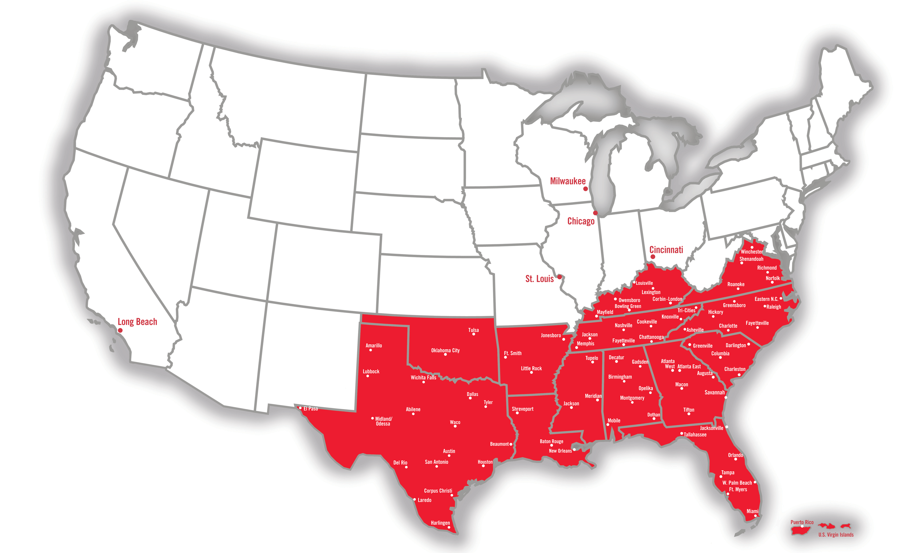 Explore Our Freight Distribution Network & Locations | Averitt