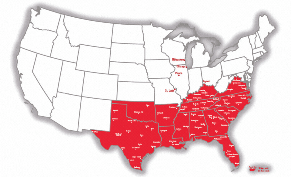 Explore Our Freight Distribution Network & Locations | Averitt