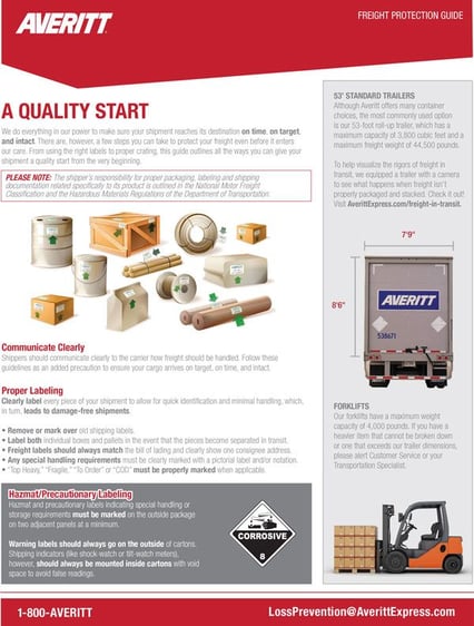 Freight Protection Guide | Free Illustrated White Paper | Averitt